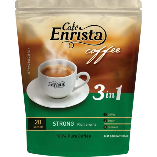 Café Enrista 3 In 1 Strong Instant Coffee Pouch 400g — AubergineFoods CA