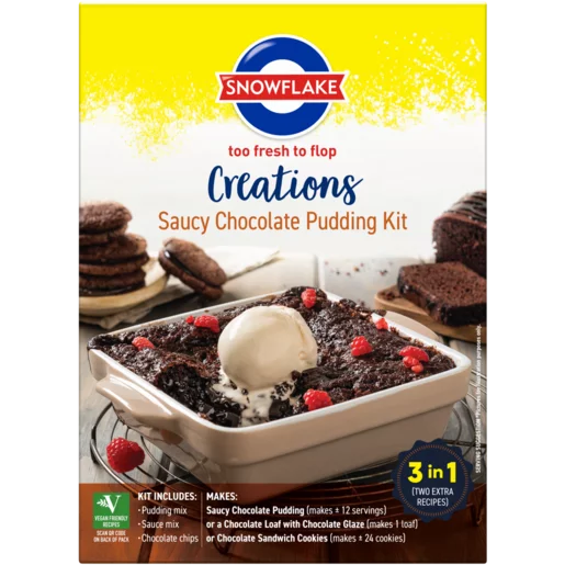 Snowflake Creations Saucy Chocolate Pudding Kit, 510g — AubergineFoods CA