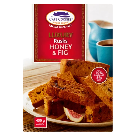 Cape Cookies Honey & Fig Rusks 450g — AubergineFoods CA