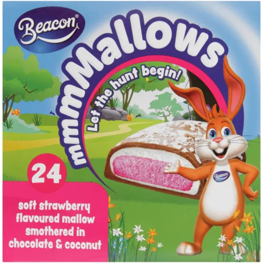 (Expired) Beacon Strawberry Whippy mmmMallows 24 Pack — AubergineFoods CA