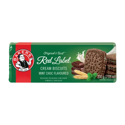 Bakers Red Label Mint Chocolate Flavored Cream Biscuits 200g ...