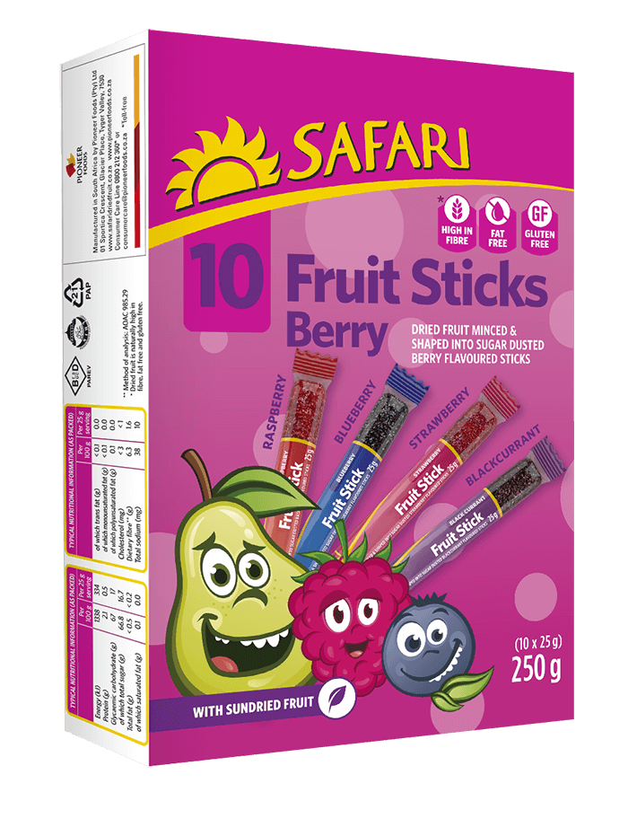 (Expired) Safari Berry Fruit Sticks 10 x 25g — AubergineFoods CA