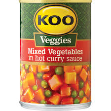 KOO Mixed Vegetables in Hot Curry Sauce, 420g — AubergineFoods CA