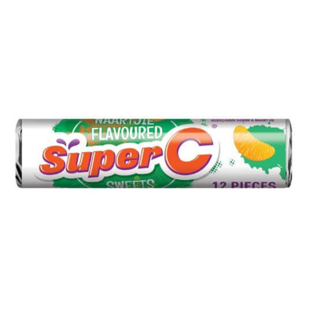 (Expired) Super C Naartjie Flavored Sweets, 36.9g — AubergineFoods CA